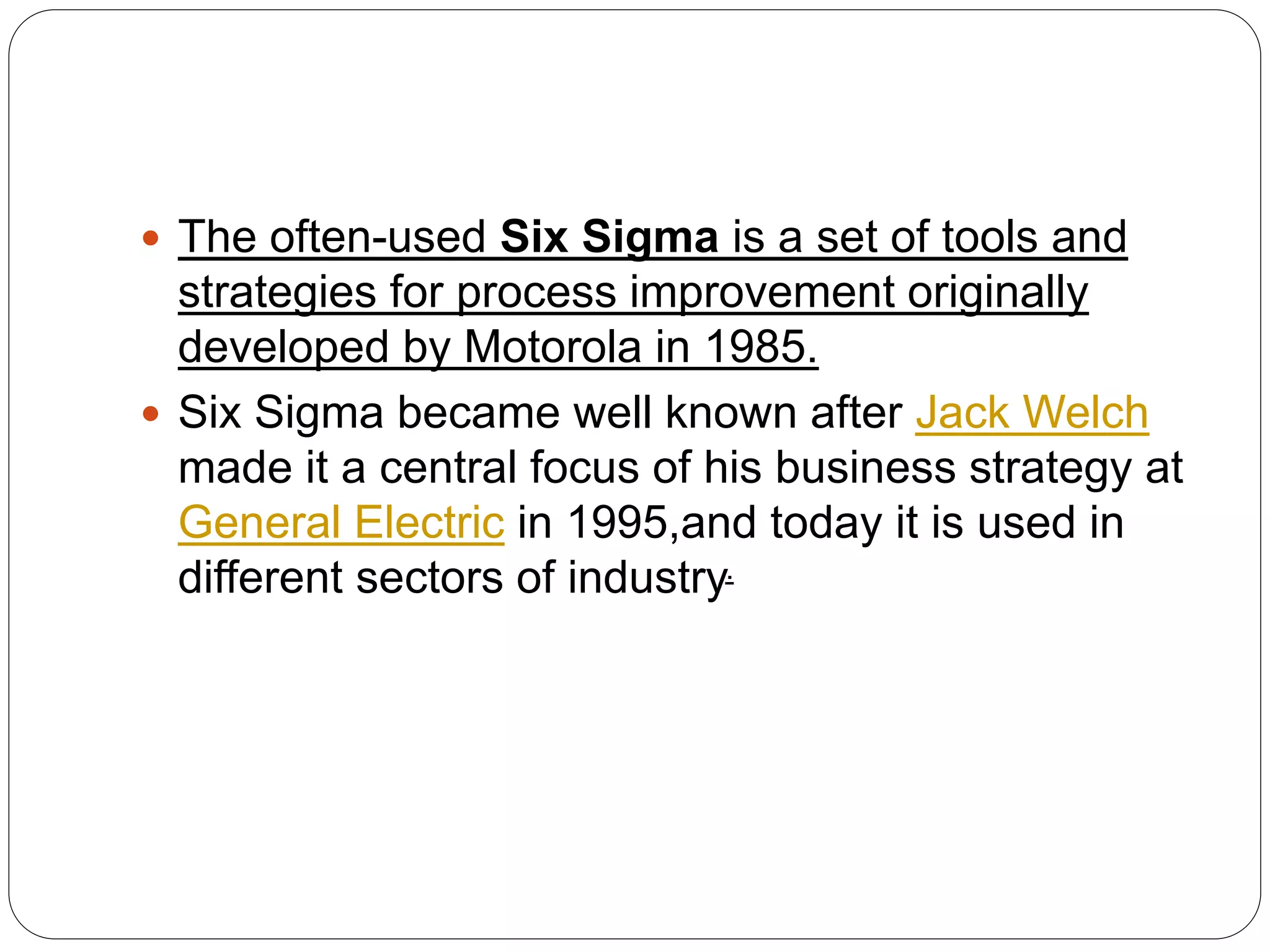 six sigma in supply chain management | PPTX