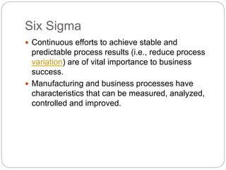 six sigma in supply chain management | PPTX