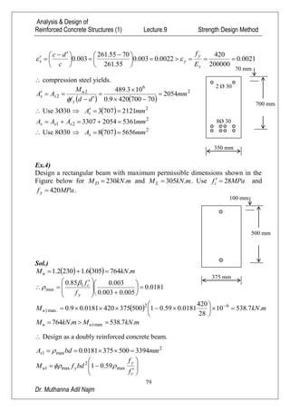 Lec.9 strength design method doubly reinforced beams | PDF