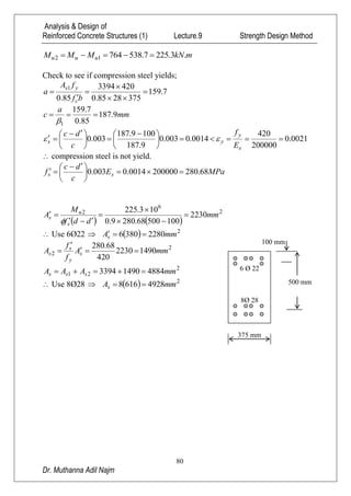 Lec.9 strength design method doubly reinforced beams | PDF