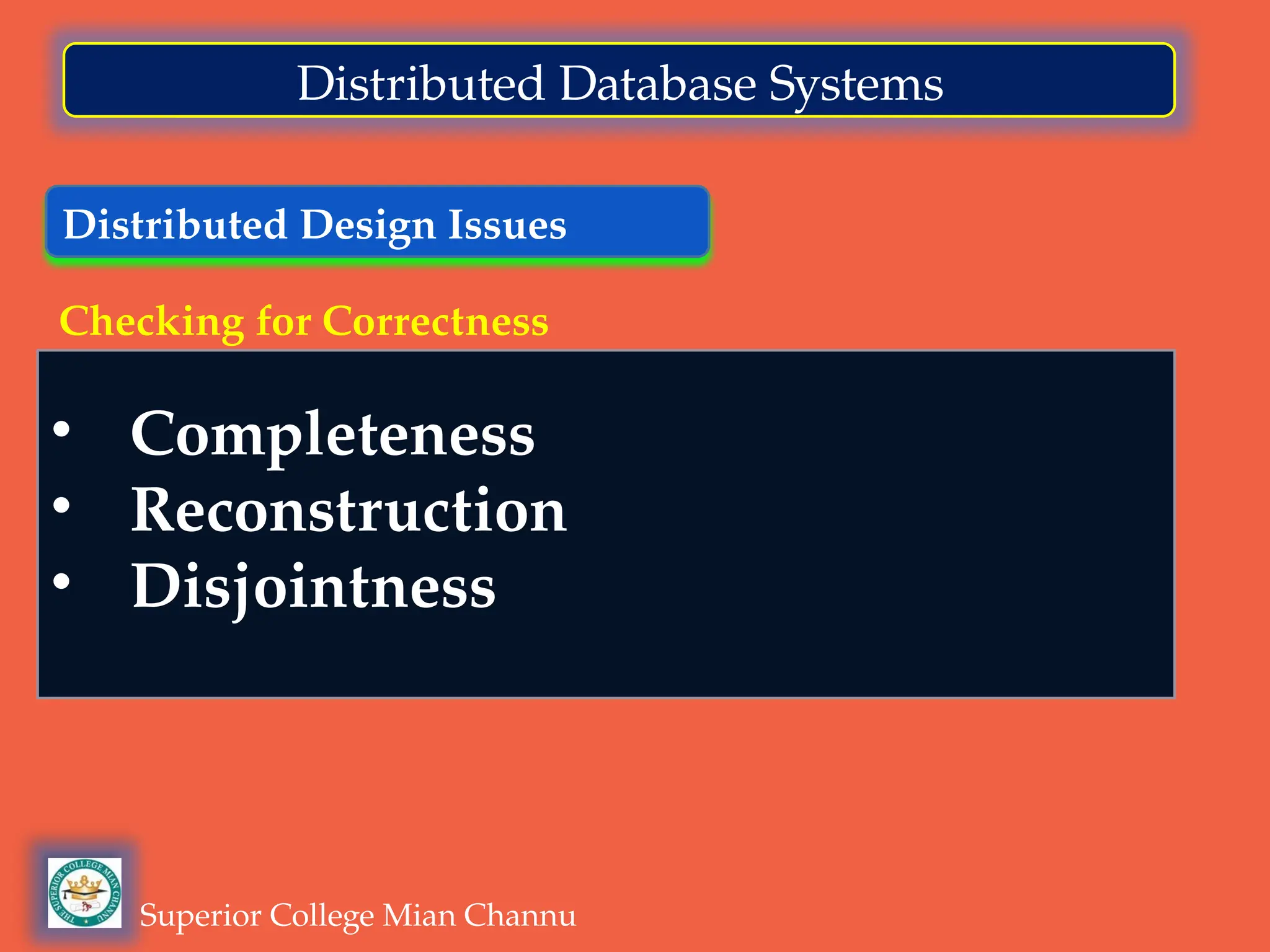 Distributed Database Systems-Types of Fragmentation I.pptx | Databases | Computer Software and ...