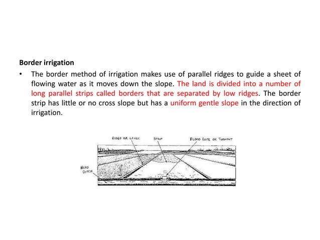 Lec 9 Border irrigation – Design and hydraulics.ppt