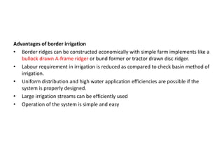 Lec 9 Border irrigation – Design and hydraulics.ppt