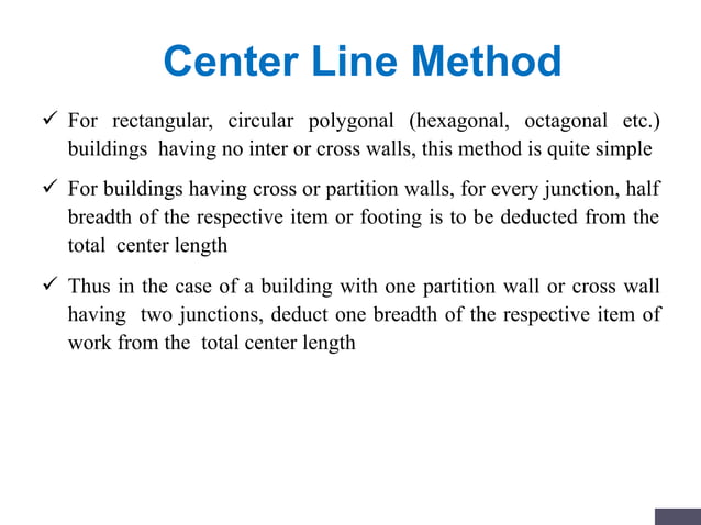 Lec 9 center line method | PPTX