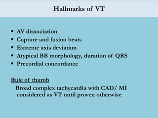 Lec 9 narrow complex wide complex tachycardia for mohs | PPTX