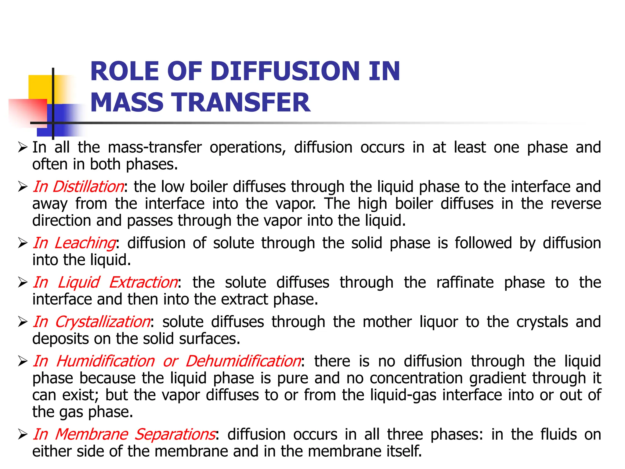 Lec9_Principles of Diffusion and Mass Transfer.ppt | Chemistry | Science