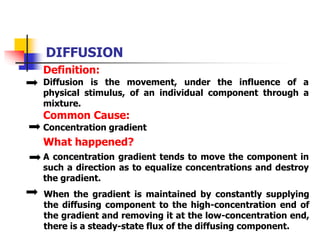 Lec9_Principles of Diffusion and Mass Transfer.ppt | Chemistry | Science