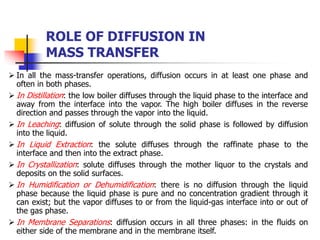 Lec9_Principles of Diffusion and Mass Transfer.ppt | Chemistry | Science