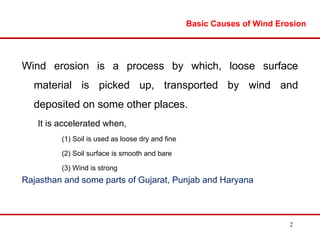wind erosion- dunes- shelter belt- wind break | PPT