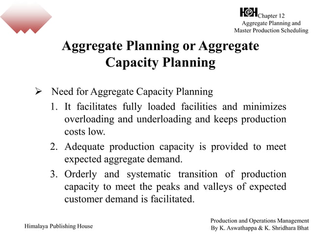 Lec Aggregate Planning and MPS.ppt