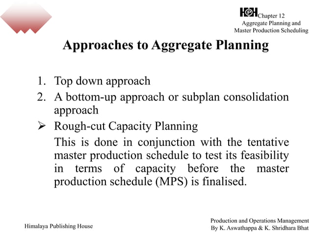 Lec Aggregate Planning and MPS.ppt