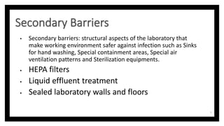 Lec biosafety barriers in labs ppe | PPTX | Infectious Diseases ...