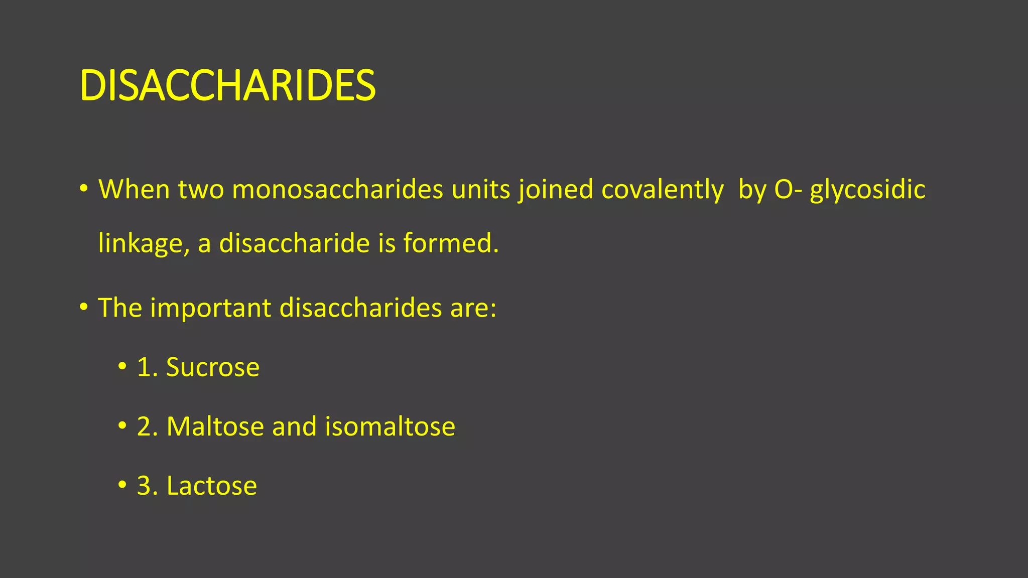 disaccharides | PPTX