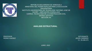 Análisis Estructural. Jesús Carrero | PPTX