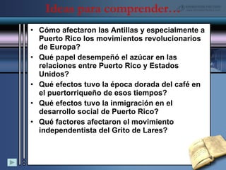 Eclipse del dominio español en Puerto Rico 1789 1825 | PPT