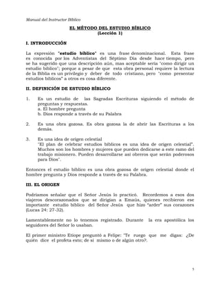 Lección 1. estudios biblicos para conocer a Dios | PDF