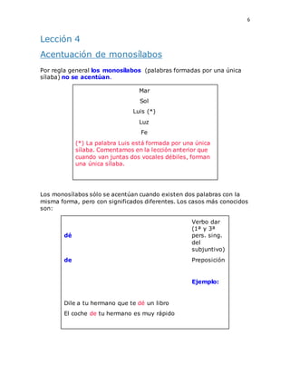 Lección 1 ortografia | DOCX | Poetry | Books and Literature