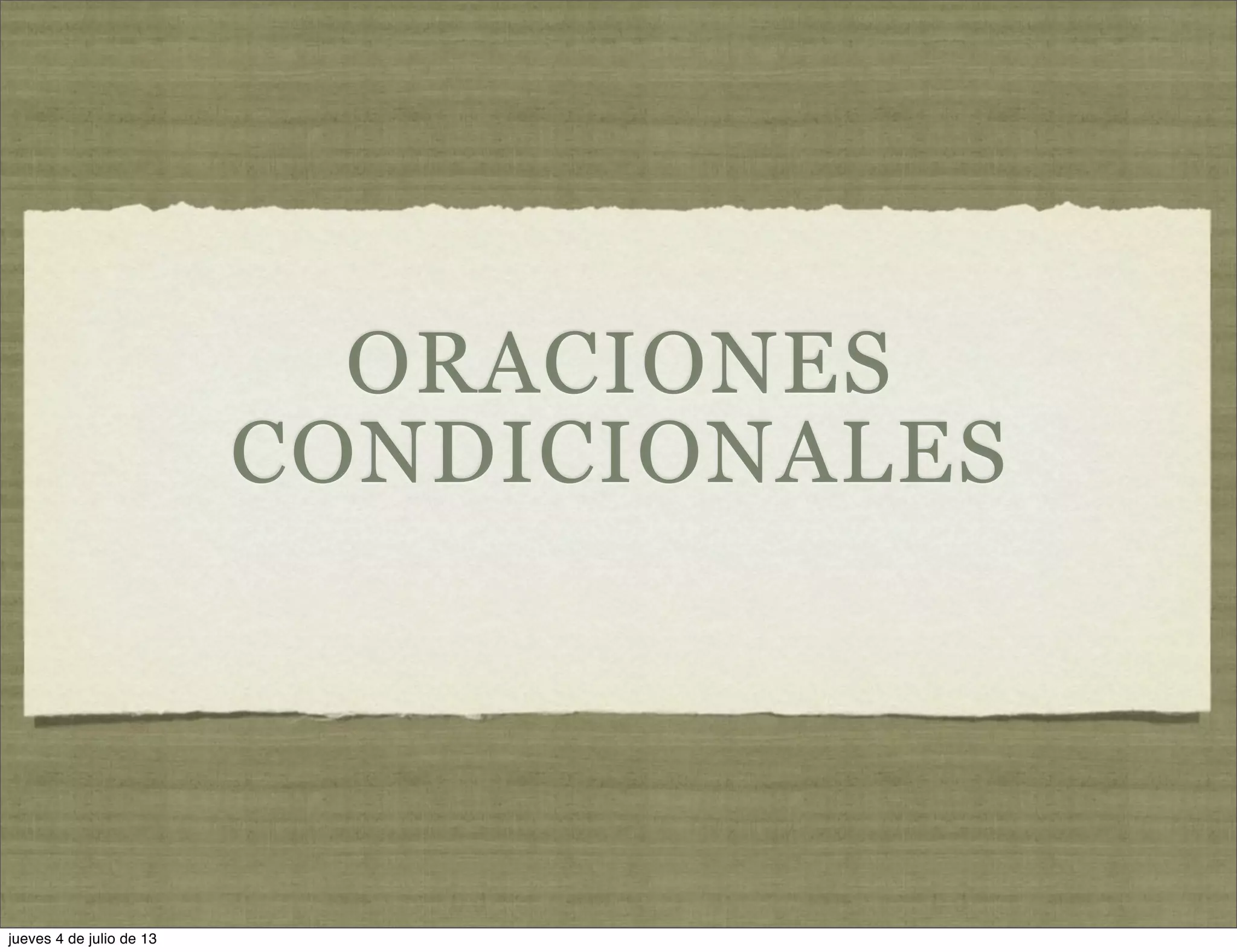 Lección 27-Oraciones condicionales | PPT