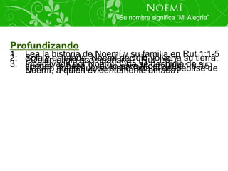 Lección 3: Mujeres en la Biblia - Noemi y yo | PPT