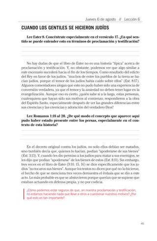 Lección 6 | Ester y Mardoqueo | Escuela Sabática | PDF