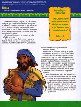 Lección 7 | Primarios | Vasijas de barro | Escuela Sabática | PDF