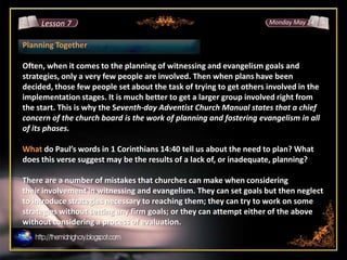 Lesson 07 Corporate Evangelism and Witnessing | PPTX