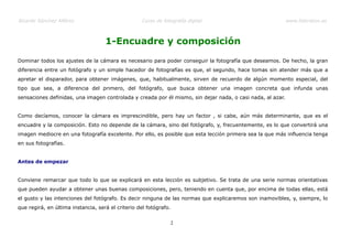Lección de composición y encuadre. | PDF