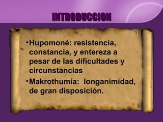 El fruto del Espíritu es paciencia | PPT