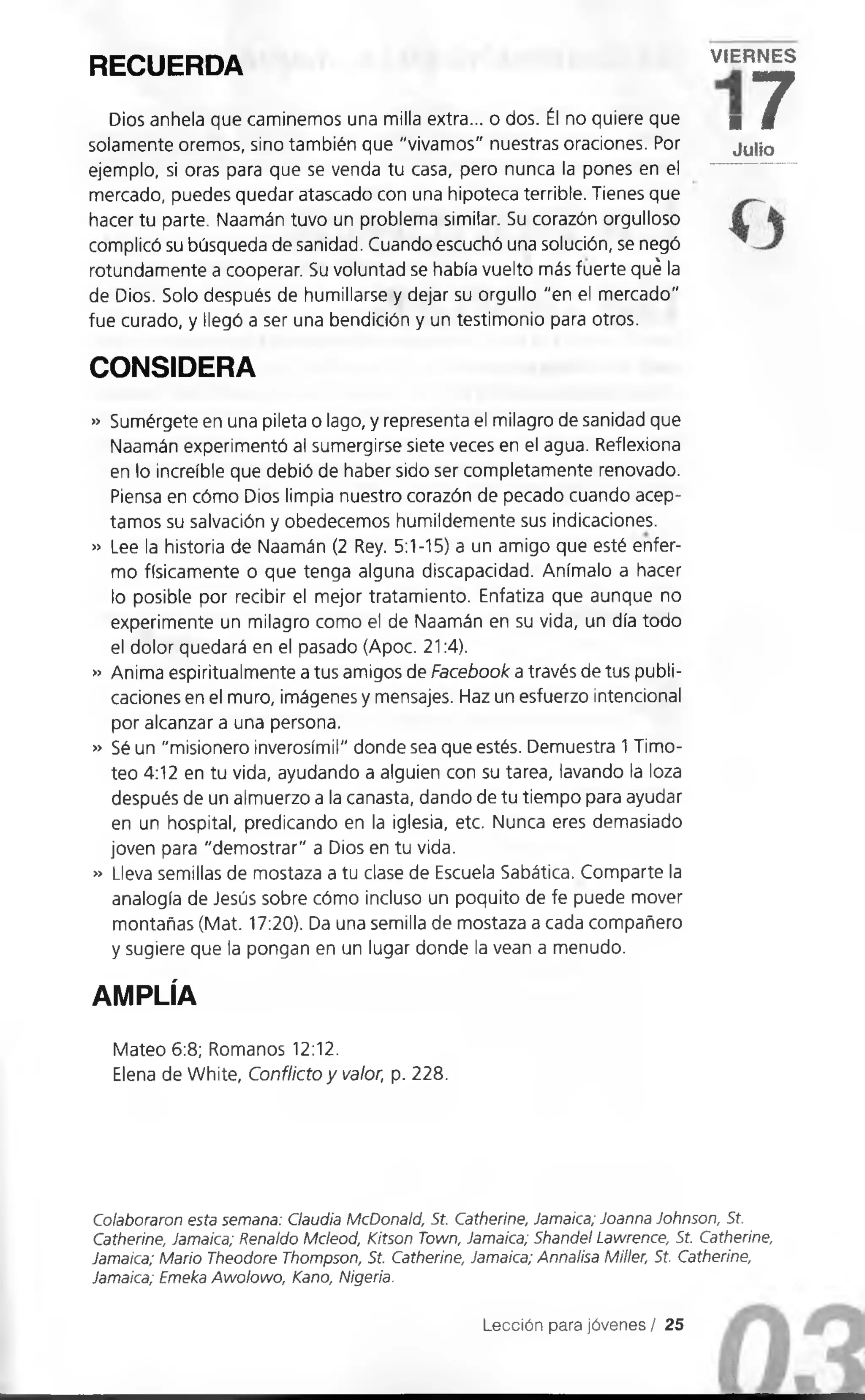 Joven | Leccion 3 | La misionera inverosimil | Escuela Sabática | PDF