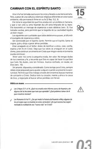 Joven | Leccion 3 | La misionera inverosimil | Escuela Sabática | PDF