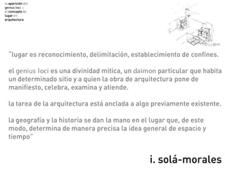 La aparicion del genius loci. El concepto de lugar en arquitectura | PDF
