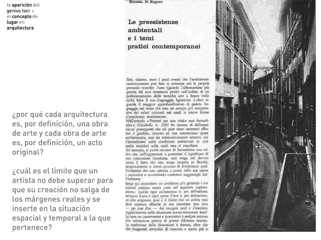 La aparicion del genius loci. El concepto de lugar en arquitectura | PDF