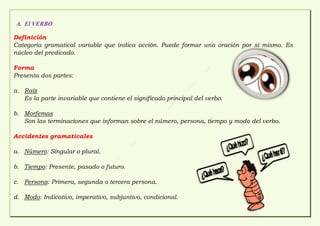 Leccion de categorias gramaticales.. | DOCX