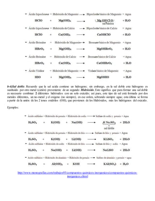 Leccion numero 4 compuestos inorganicos(1) ariel | DOCX