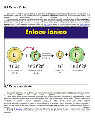 Leccion numero 4 tipos de enlace quimico 1 | DOCX
