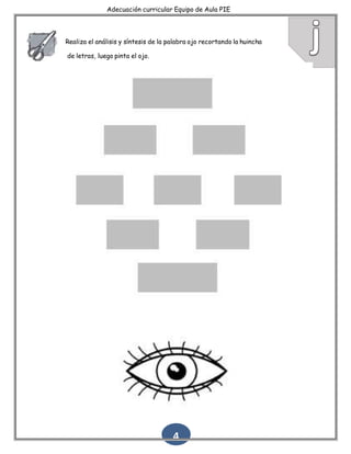 leccion ojo actividades- del metodo matte 1ro basico | PDF