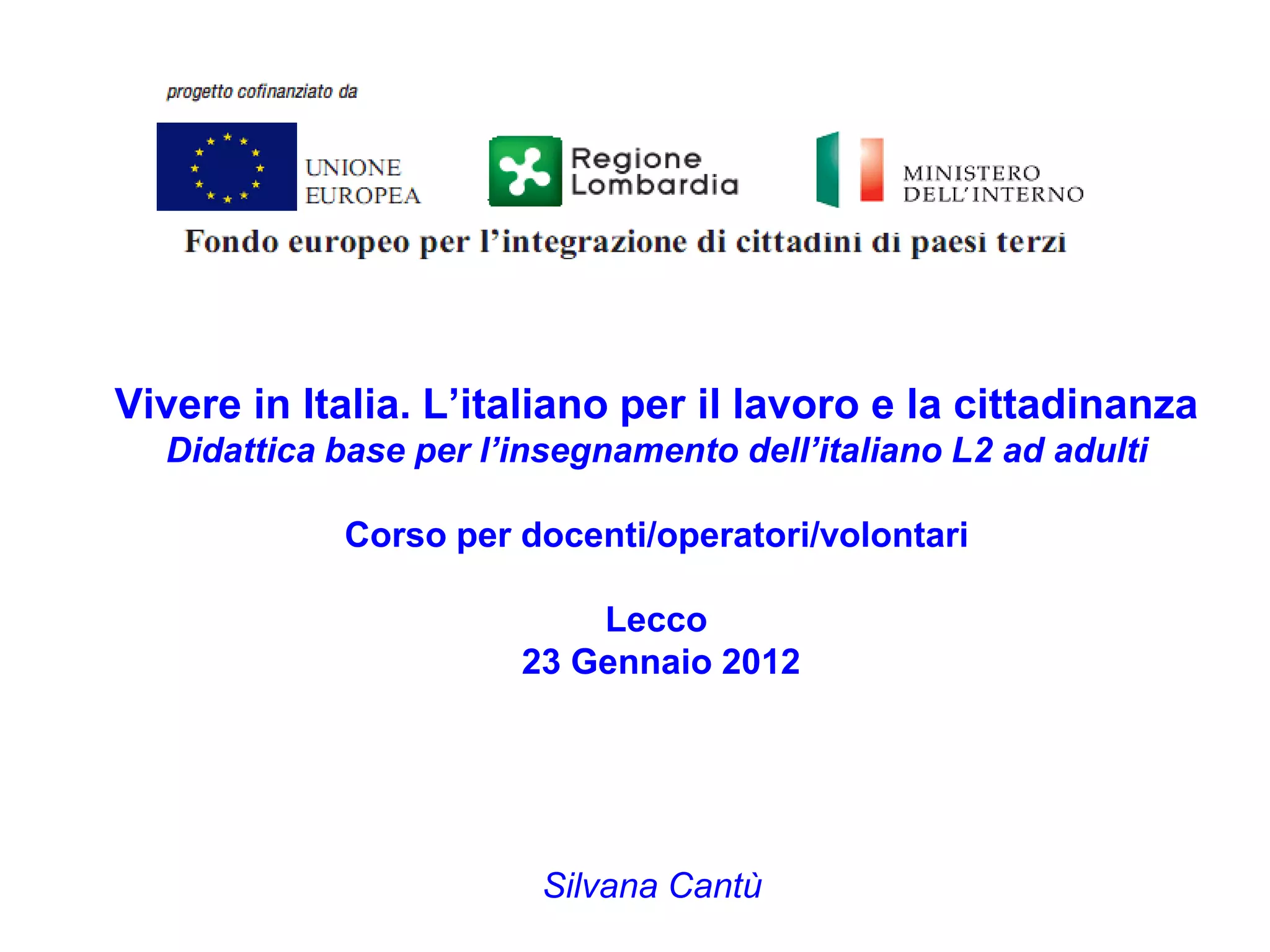 Lecco Lezione 6. Didattica di base | PPT