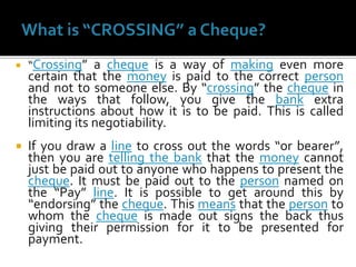 Lec crossing of cheques | PPT