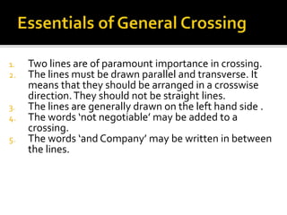 Lec crossing of cheques | PPTX
