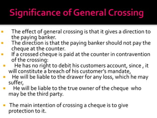 Lec crossing of cheques | PPT
