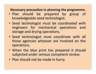 Development of seed programmes | PDF