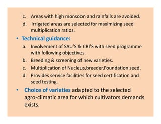 Development of seed programmes | PPT