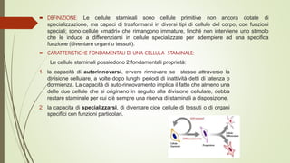 Le cellule staminali | PPTX