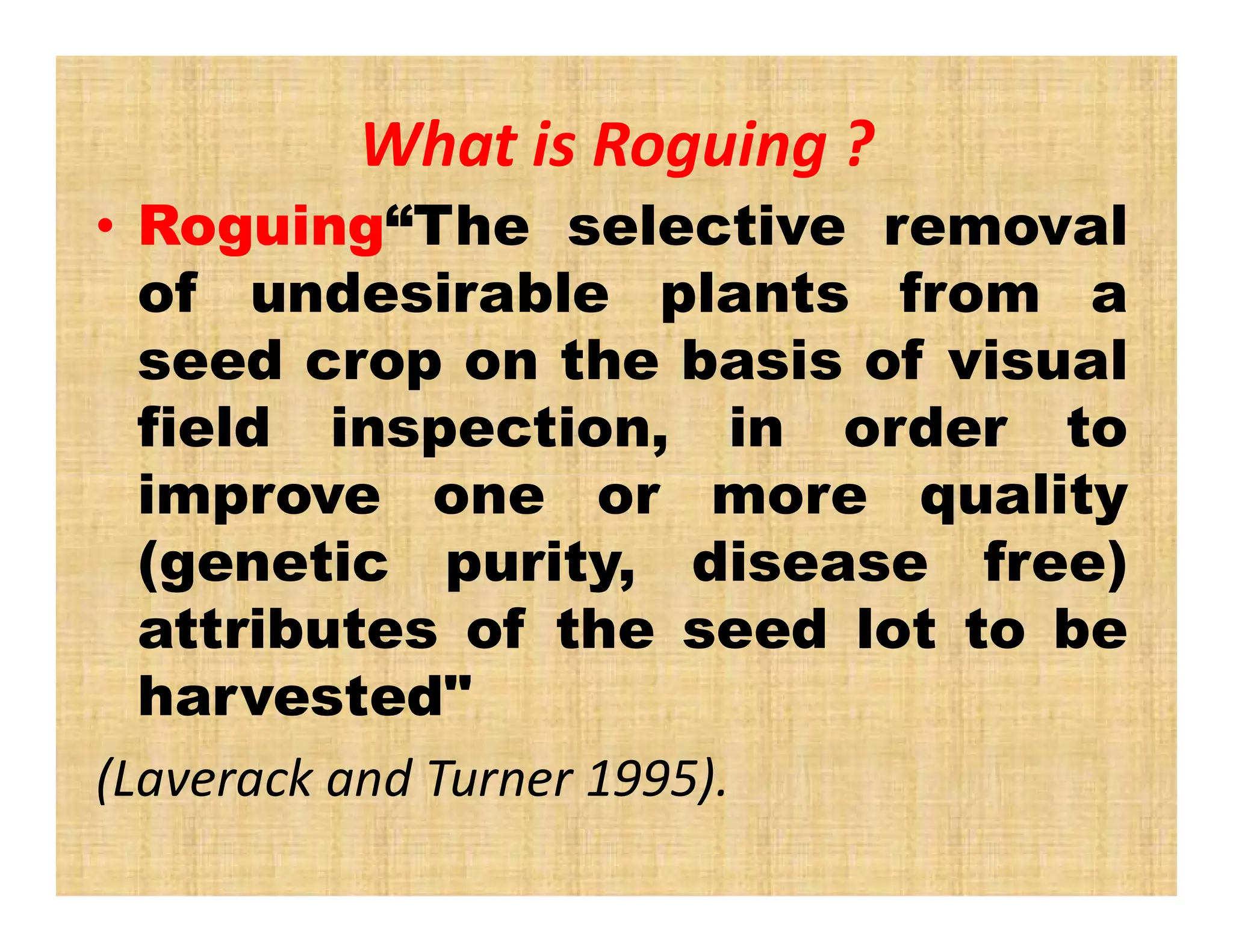 General principles of seed production | PDF