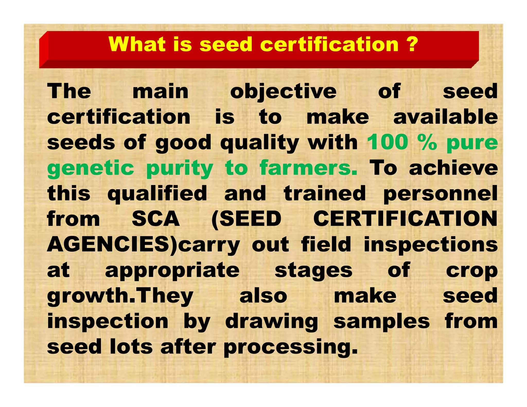 General principles of seed production | PDF