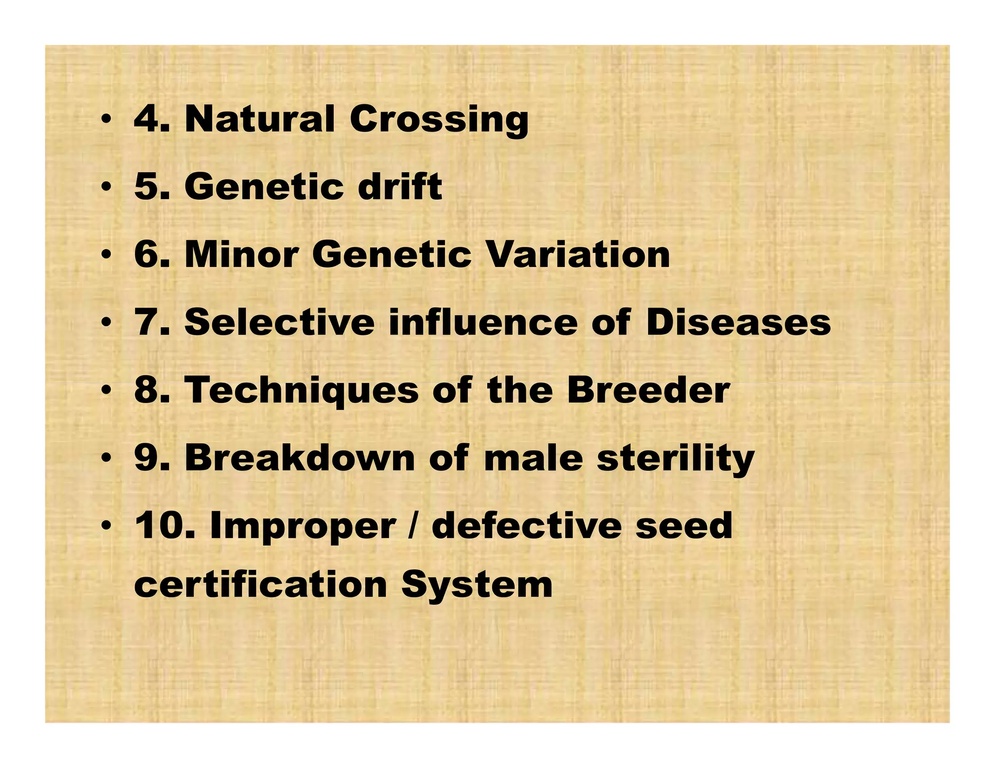 General principles of seed production | PDF
