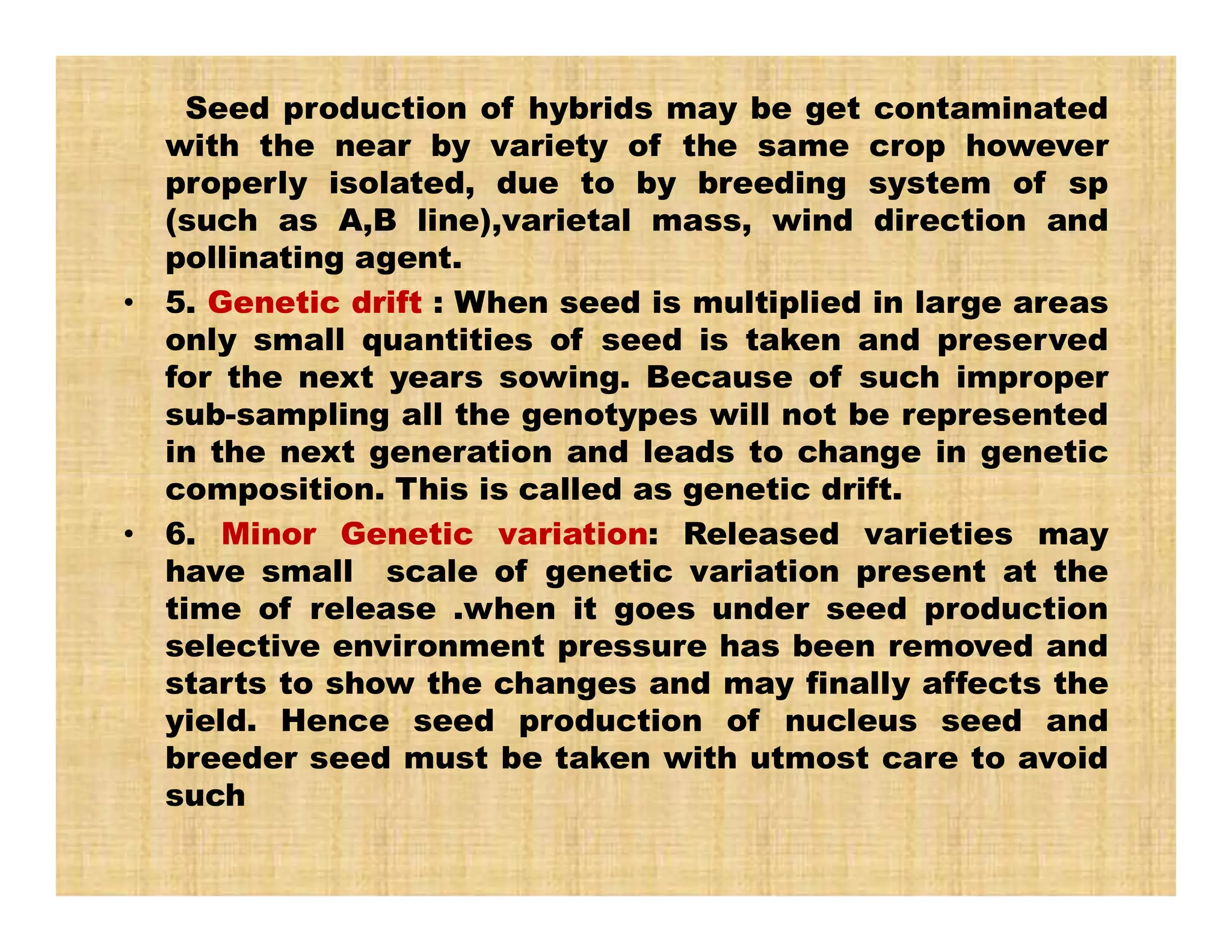 General principles of seed production | PDF