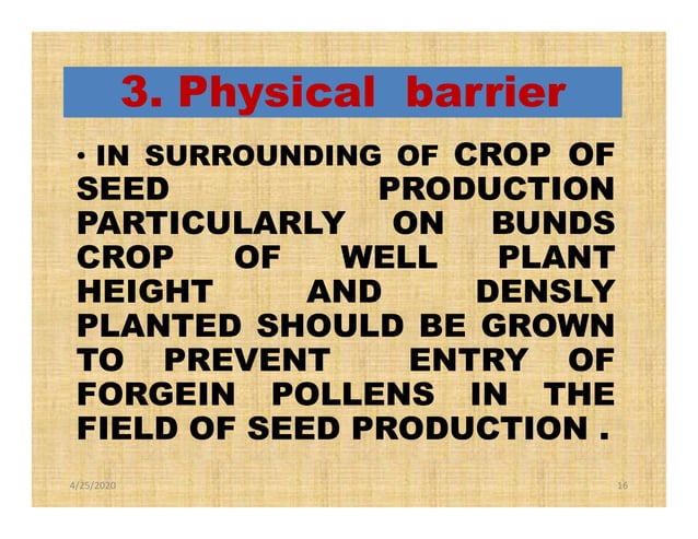 General principles of seed production | PDF