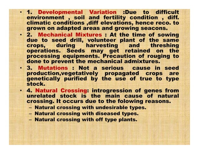 General principles of seed production | PDF