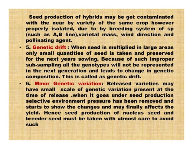 General principles of seed production | PDF